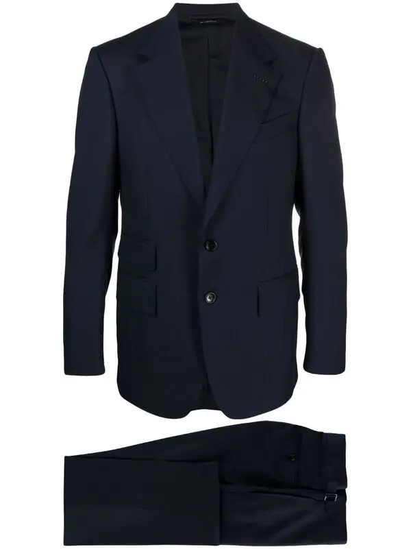 TOM FORD Single-breasted Wool Suit - Blue