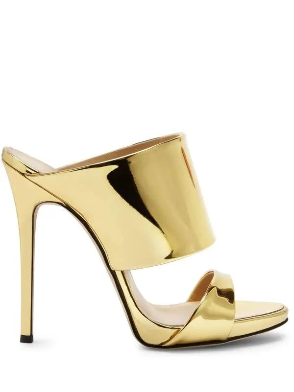 GIUSEPPE ZANOTTI Andrea Metallic-finish Sandals - Gold