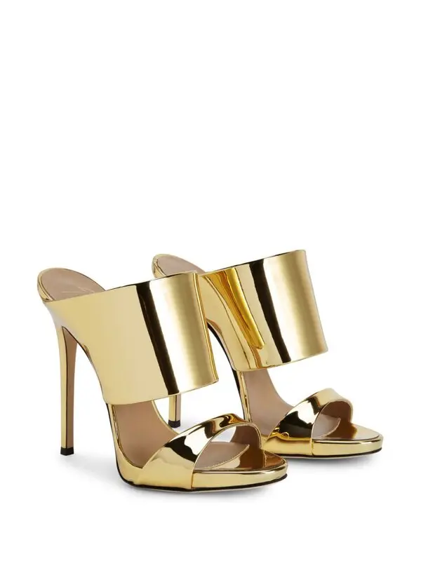GIUSEPPE ZANOTTI Andrea Metallic-finish Sandals - Gold