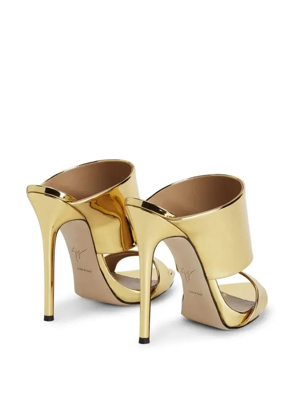 GIUSEPPE ZANOTTI Andrea Metallic-finish Sandals - Gold