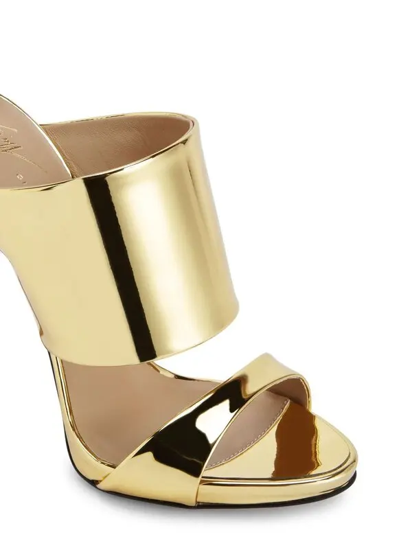 GIUSEPPE ZANOTTI Andrea Metallic-finish Sandals - Gold