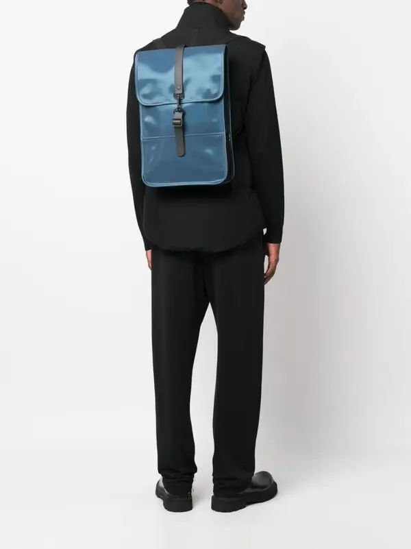 Rains Waterproof Foldover Backpack - Blue