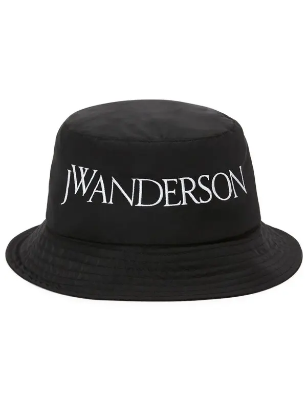 JW Anderson Logo-embroidered Bucket Hat - Black