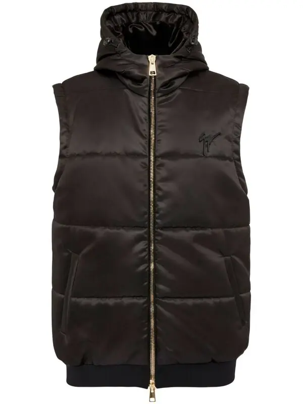 GIUSEPPE ZANOTTI Logo-embroidered Padded Vest