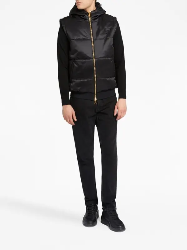 GIUSEPPE ZANOTTI Logo-embroidered Padded Vest