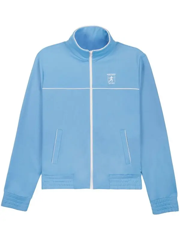 SPORTY & RICH Logo-print Zip-up Track Jacket