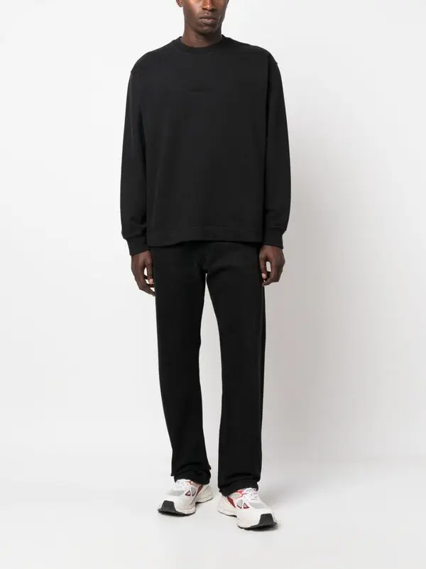 Stone Island Logo Embroidered Cotton Sweatshirt