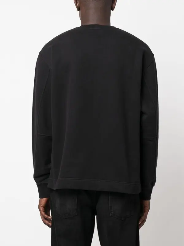 Stone Island Logo Embroidered Cotton Sweatshirt