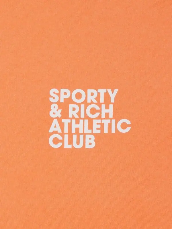SPORTY & RICH Exercise Often Cropped Sweatshirt - Orange