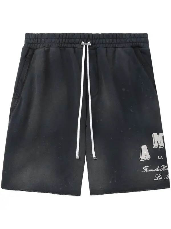 Amiri Vintage Collegiate Cotton Track Shorts