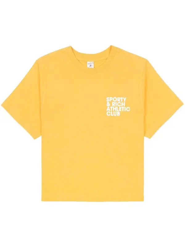Sporty & Rich Logo-print Cropped T-shirt