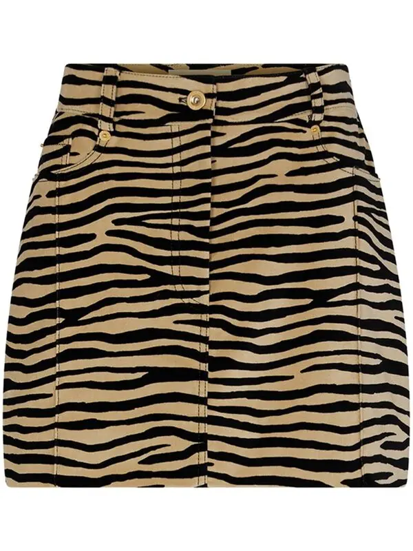 Rabanne Tiger-print Mini Skirt