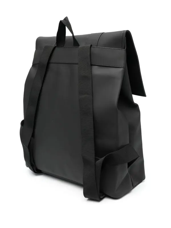 Rains Logo-debossed Waterproof Backpack - Black