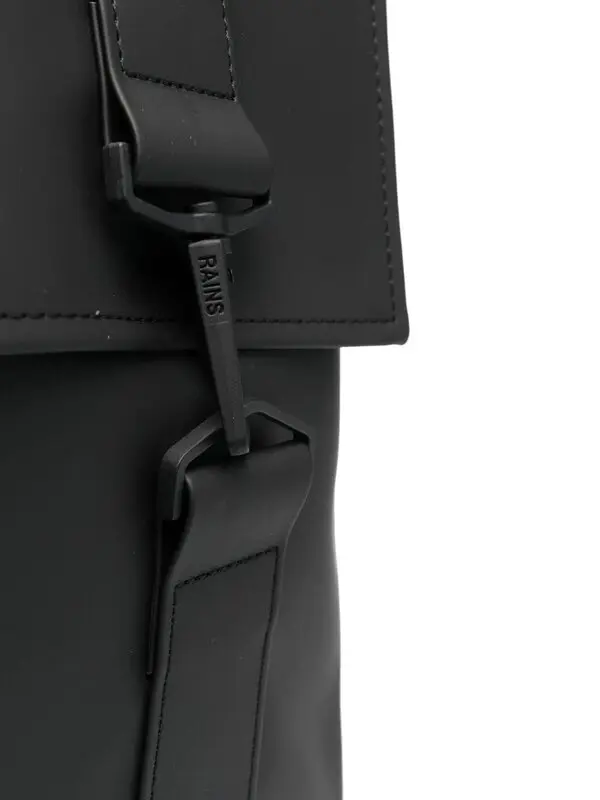 Rains Logo-debossed Waterproof Backpack - Black
