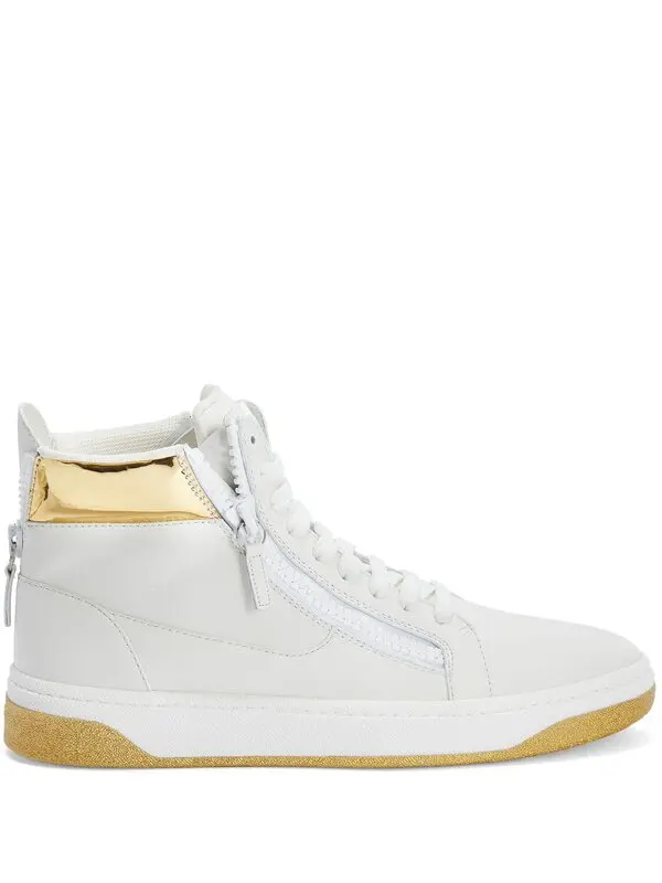 GIUSEPPE ZANOTTI Double-zip High-top Sneakers - White