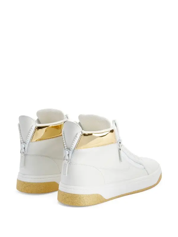 GIUSEPPE ZANOTTI Double-zip High-top Sneakers - White