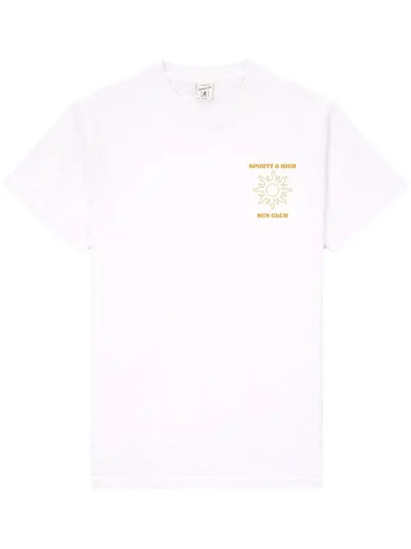 Sporty & Rich Sun Club Cotton T-shirt - White
