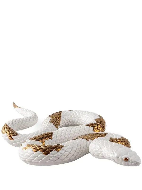 LLADRO Sopper Snake Porcelain Sculpture - Gold
