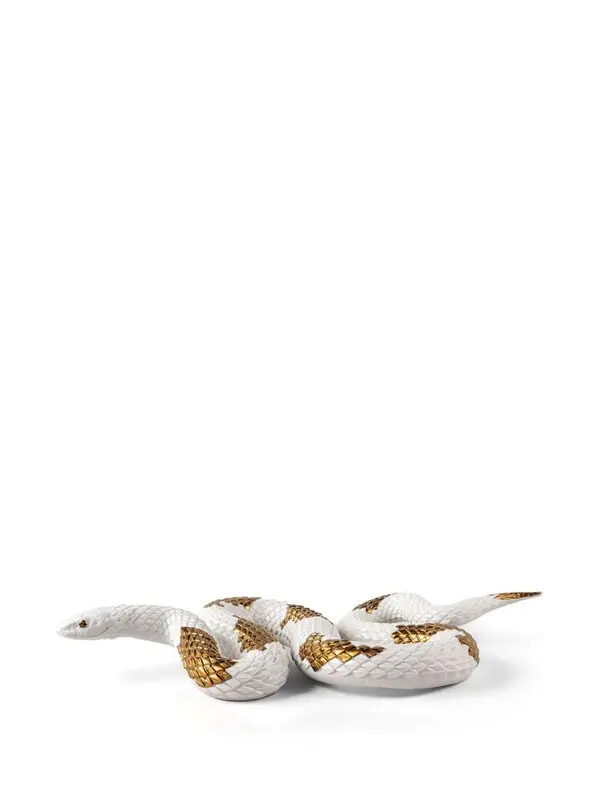 LLADRO Sopper Snake Porcelain Sculpture - Gold