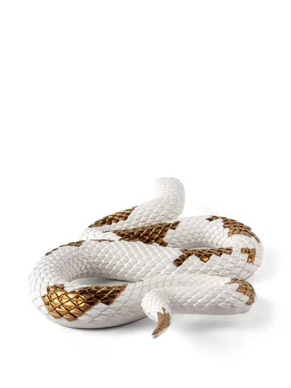 LLADRO Sopper Snake Porcelain Sculpture - Gold