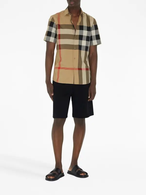 Burberry Checkered Short-sleeved Shirt - Neutrals