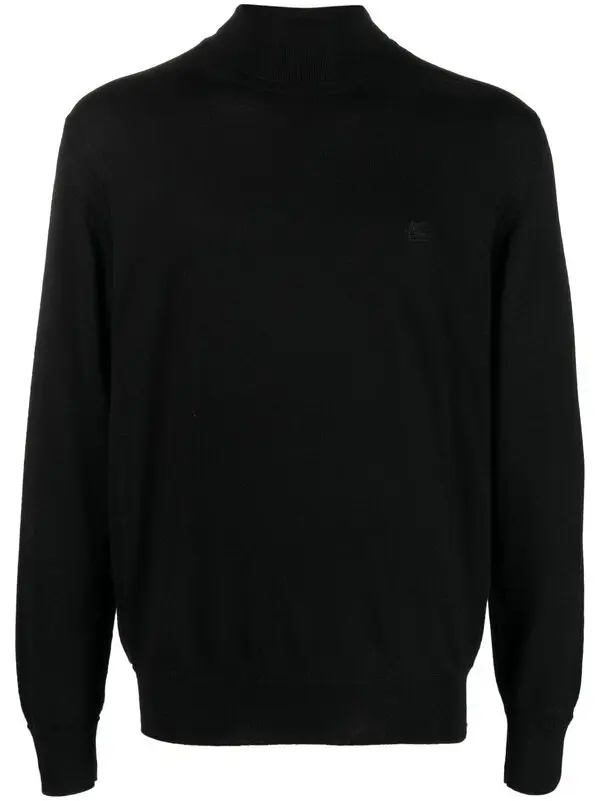 Etro Logo-embroidered Roll-neck Jumper