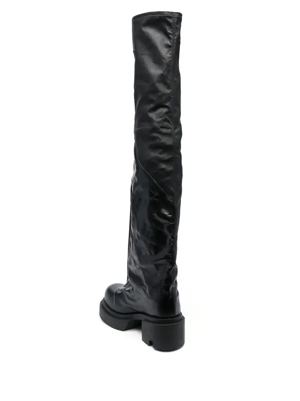 Rick Owens Bogun 78mm Leather Flared Boots