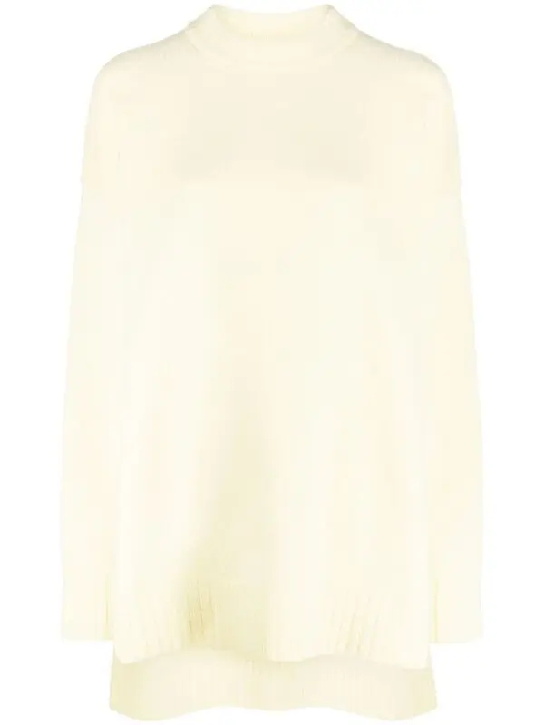 JIL SANDER Long-sleeve Crew-neck Wool Jumper - Yellow