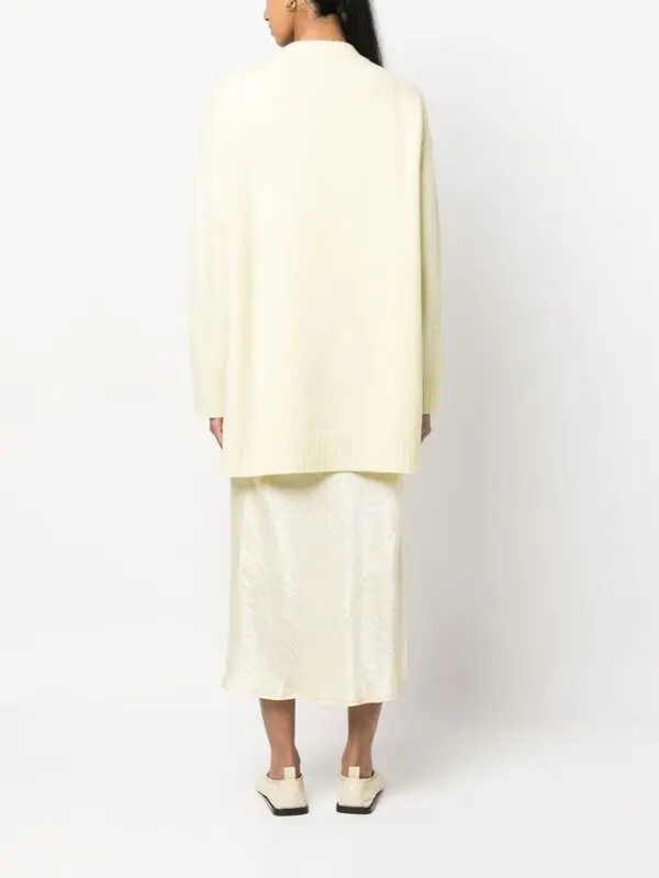 JIL SANDER Long-sleeve Crew-neck Wool Jumper - Yellow