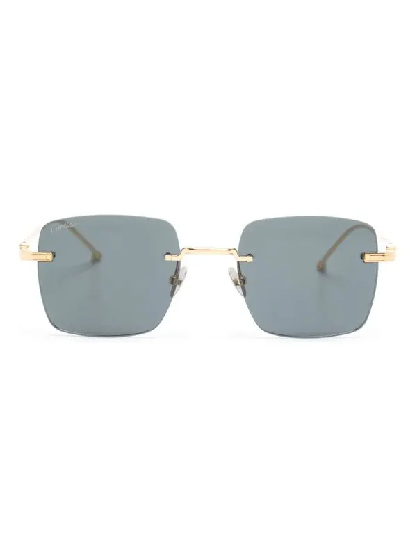 CARTIER Pasha De Rimless Sunglasses - Gold