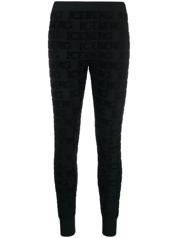 Iceberg Logo-appliqué Tonal-design Leggings
