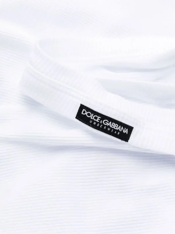 Dolce & Gabbana Marcello Ribbed-knit Tank Top - White