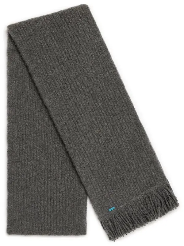 Alanui A Finest Ribbed Fringed Scarf - Grey
