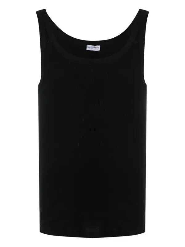 Dolce & Gabbana Ribbed-knit Tank Top - Black