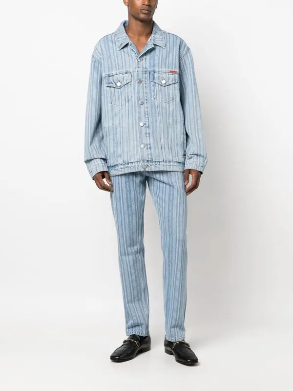 Martine Rose Striped Straight-leg Jeans