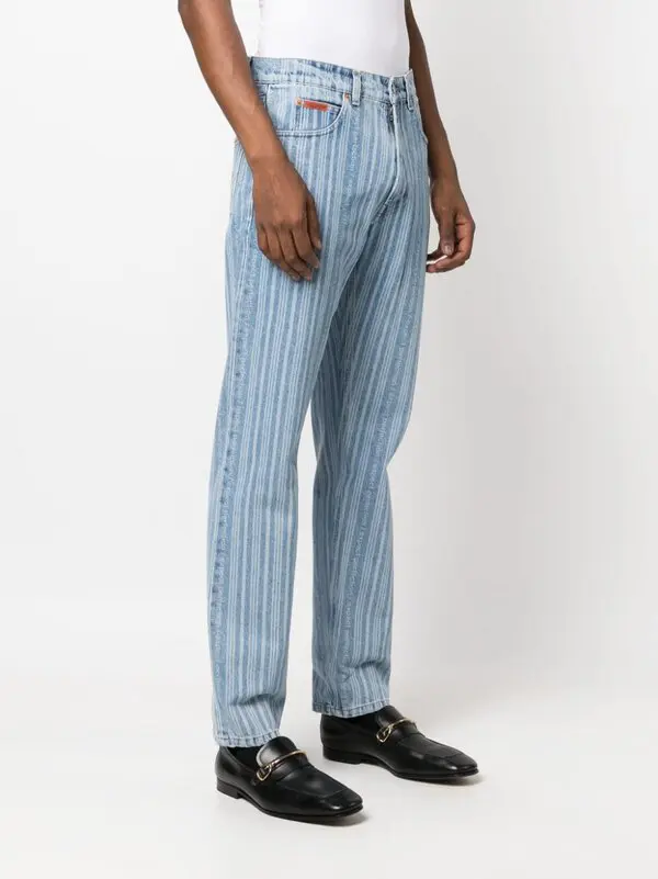 Martine Rose Striped Straight-leg Jeans