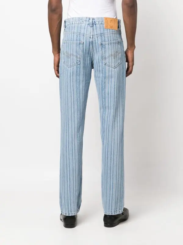 Martine Rose Striped Straight-leg Jeans