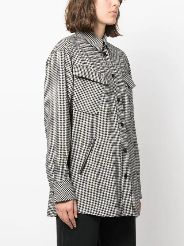 Iceberg Houndstooth Shirt Jacket