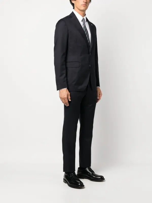 Tagliatore Logo-plaque Virgin-wool Single Breasted Blazer