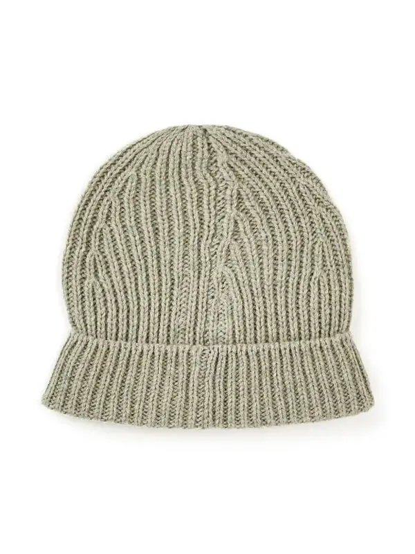 帽子 Rick Owens Cashmere Beanie Rick Owens Ribbed-Knit Cashmere Beanie In Neutrals - 20% Off