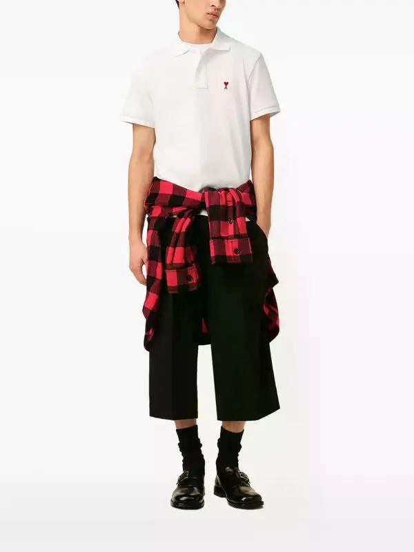 AMI Paris De Coeur Polo Shirt - White