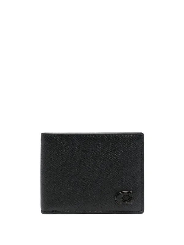 COACH® Logo-plaque Bi-fold Wallet - Black