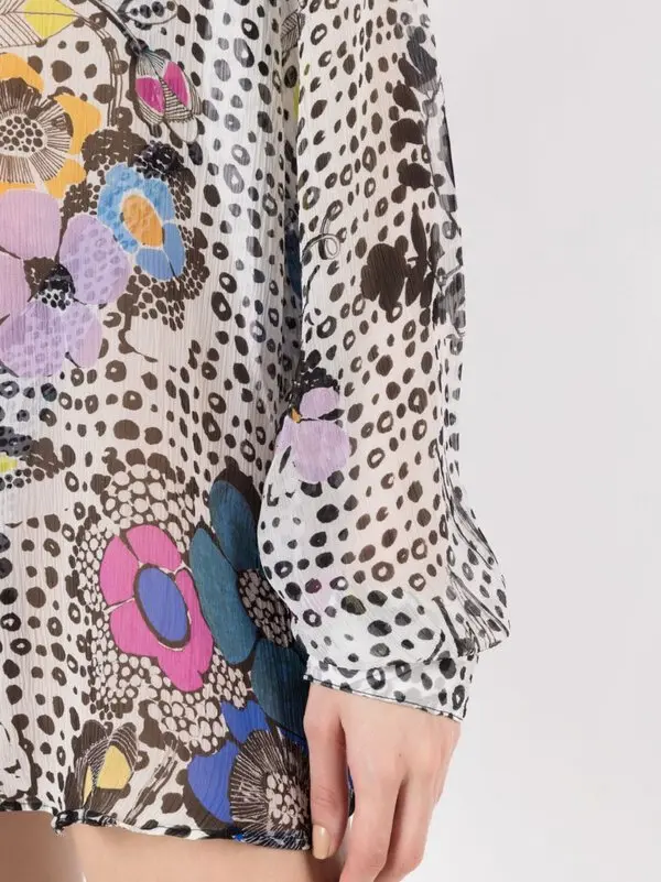 AMIR SLAMA Graphic-print Silk Shirt
