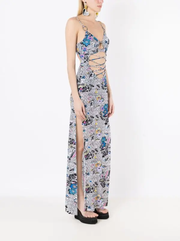 AMIR SLAMA Graphic-print Maxi Dress