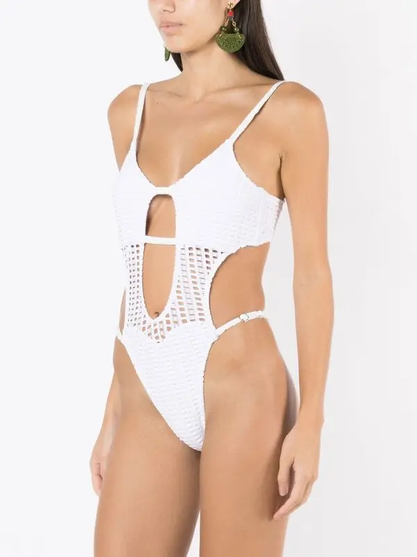 AMIR SLAMA Open-knit One-piece Swimsuit