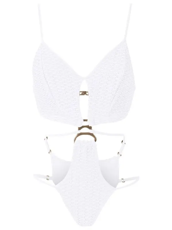 AMIR SLAMA Woven One-piece - White