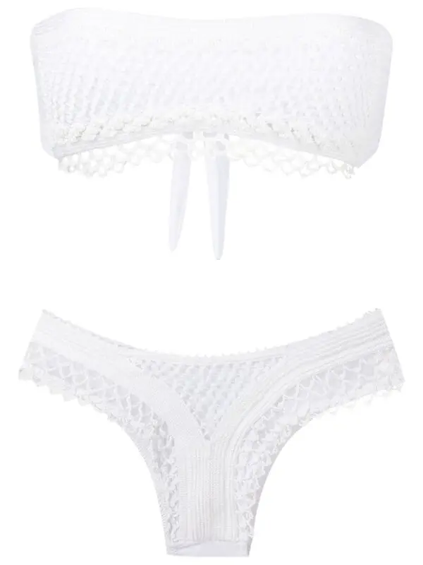 AMIR SLAMA Tricot-knit Bikini Set - White