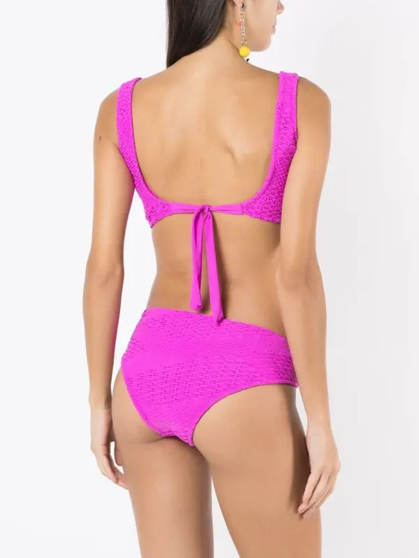 AMIR SLAMA Woven Cut-out Bikini Set