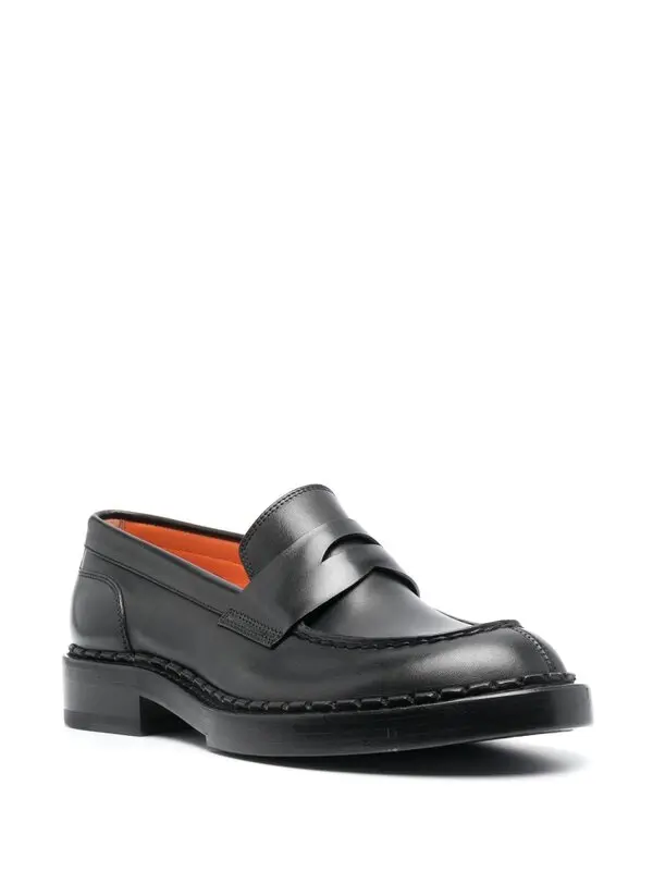 Santoni Alfie Round-toe Loafers