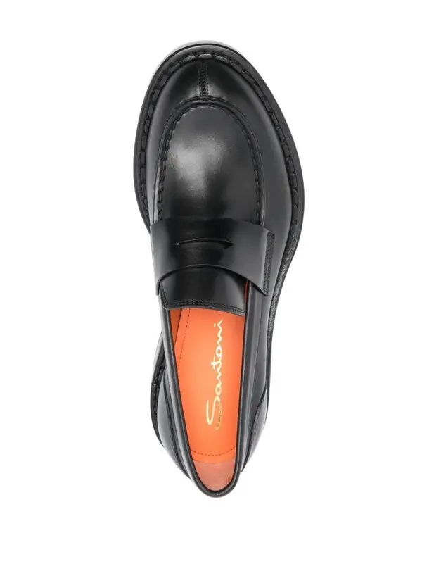 Santoni Alfie Round-toe Loafers